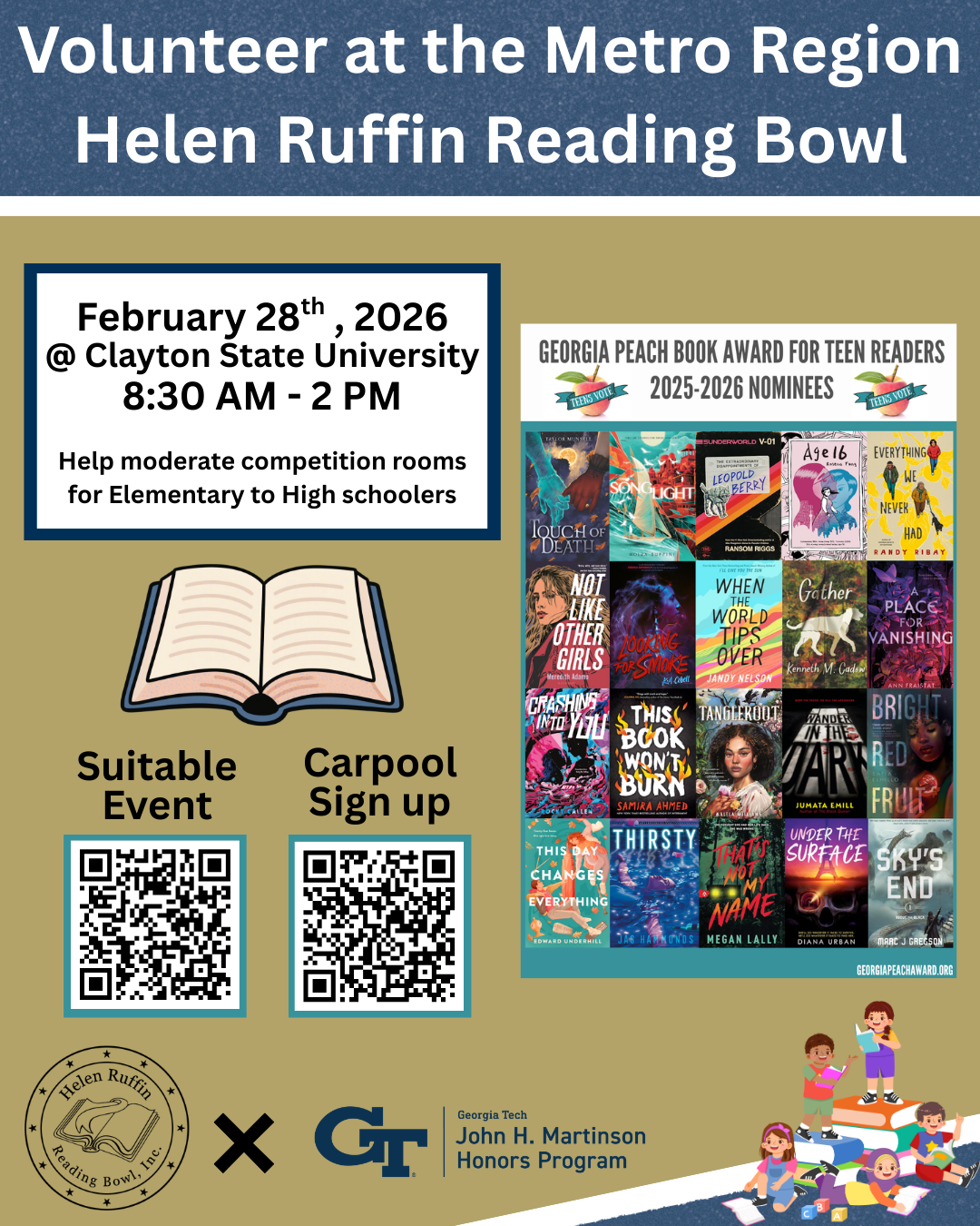 Volunteer for the Helen Ruffin Reading Bowl! | John H. Martinson Honors ...