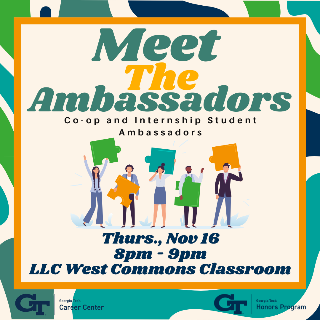 Co-op and Internship Ambassador Info Session | John H. Martinson Honors ...